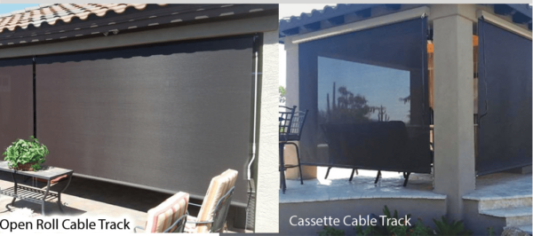 Arizona Patio Shades - Manual & Motorized, Cable & Sealed Track System